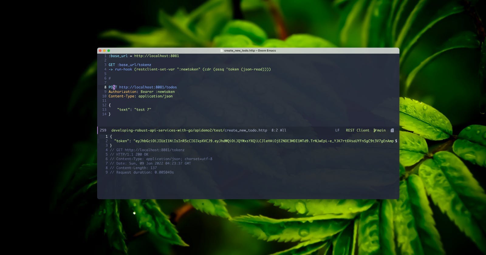 ยิง request แบบไม่มีสะดุดด้วย emacs REST client